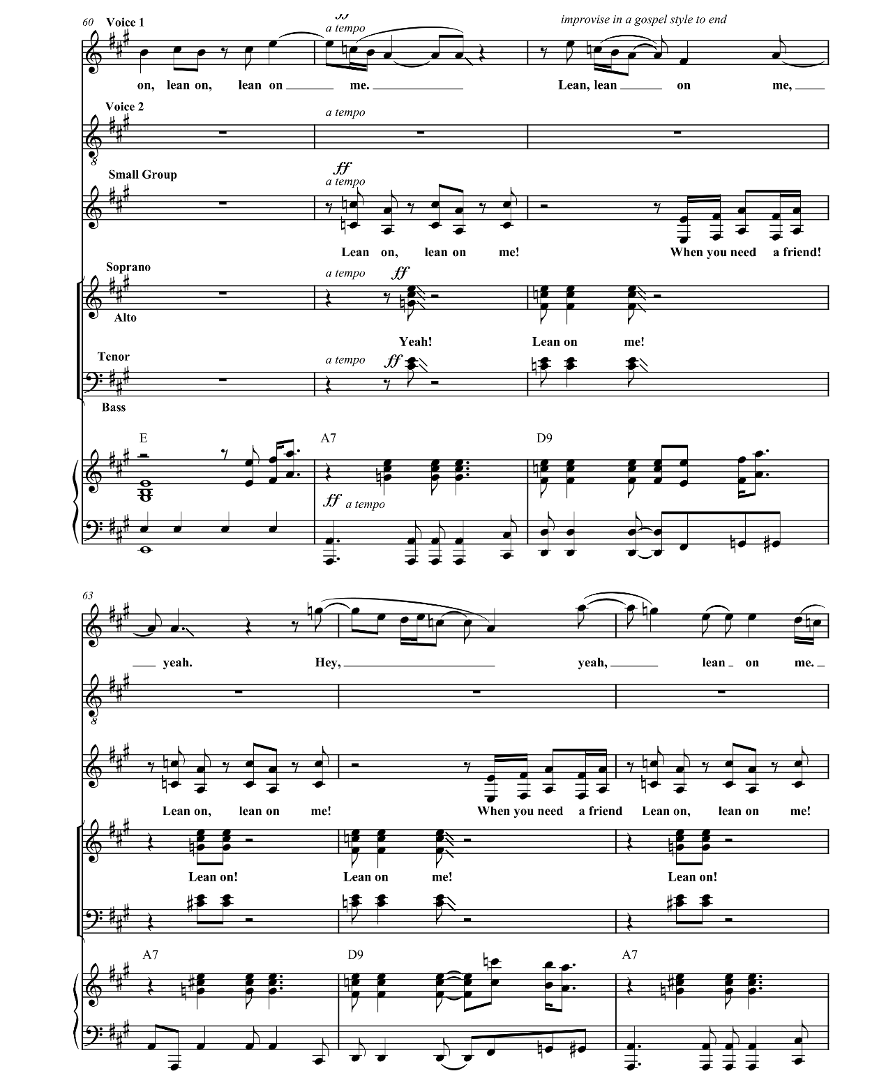 Lean On Me by Bill Withers Sheet Music - Meta-chords