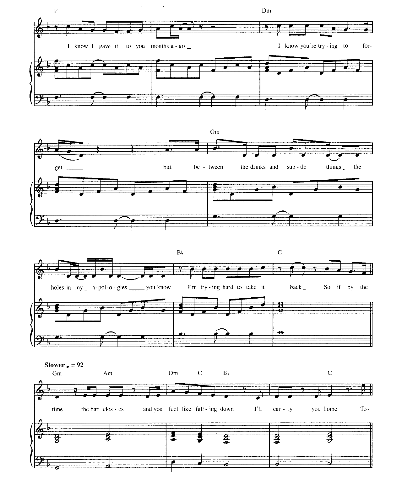 We Are Young by Fun Sheet Music - Meta-chords