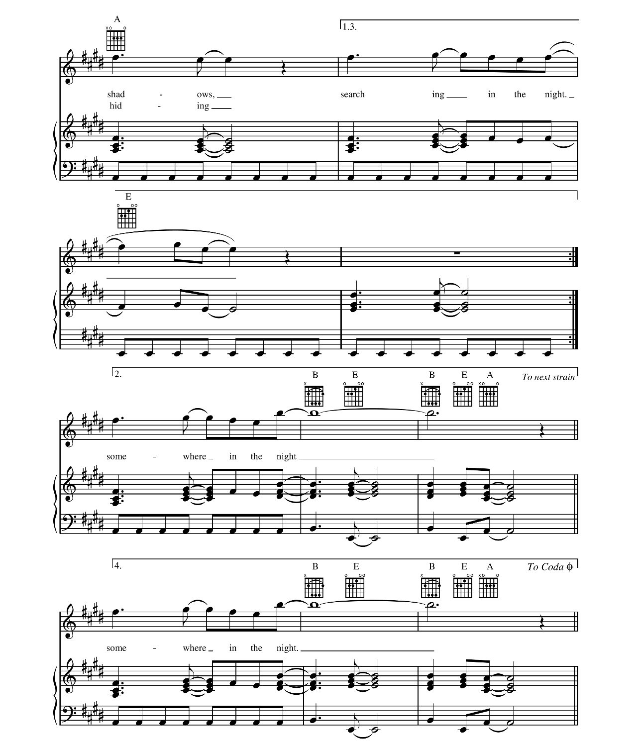 Don't Stop Believin' by Journey Sheet Music - Meta-chords