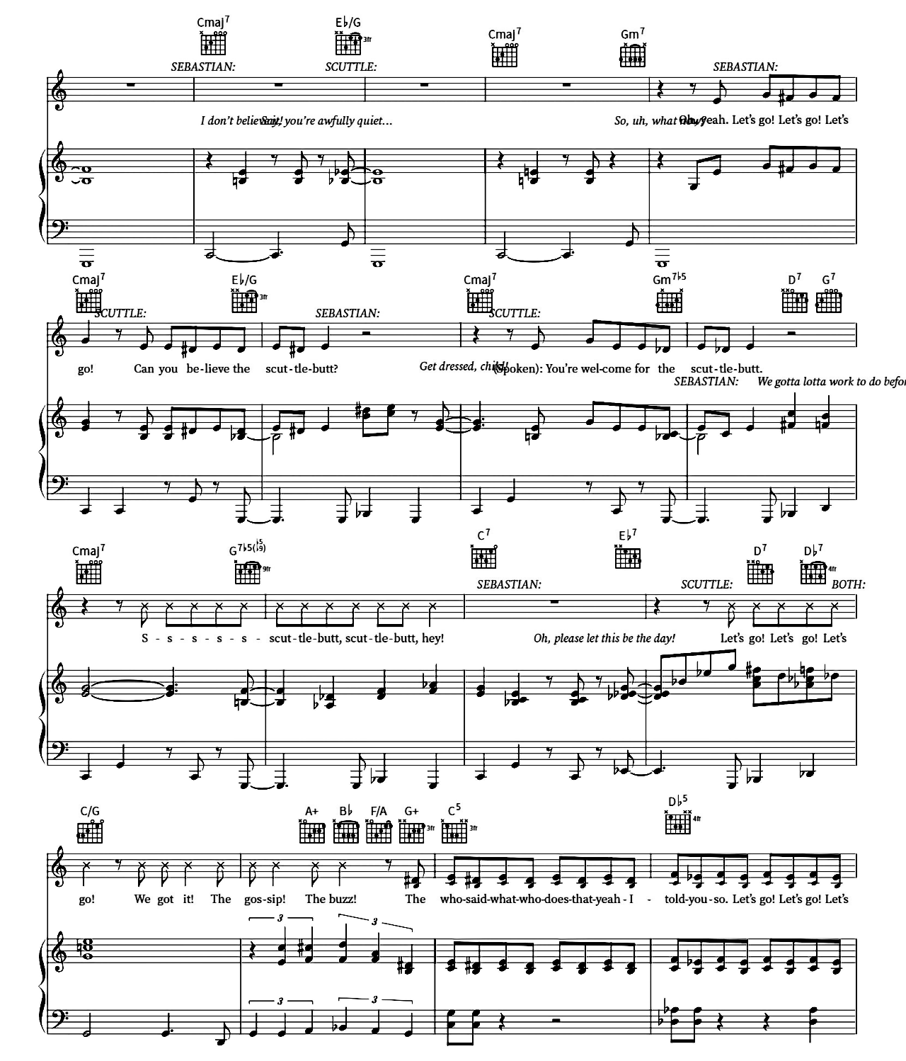 The Scuttlebutt by The Little Mermaid Sheet Music - Meta-chords