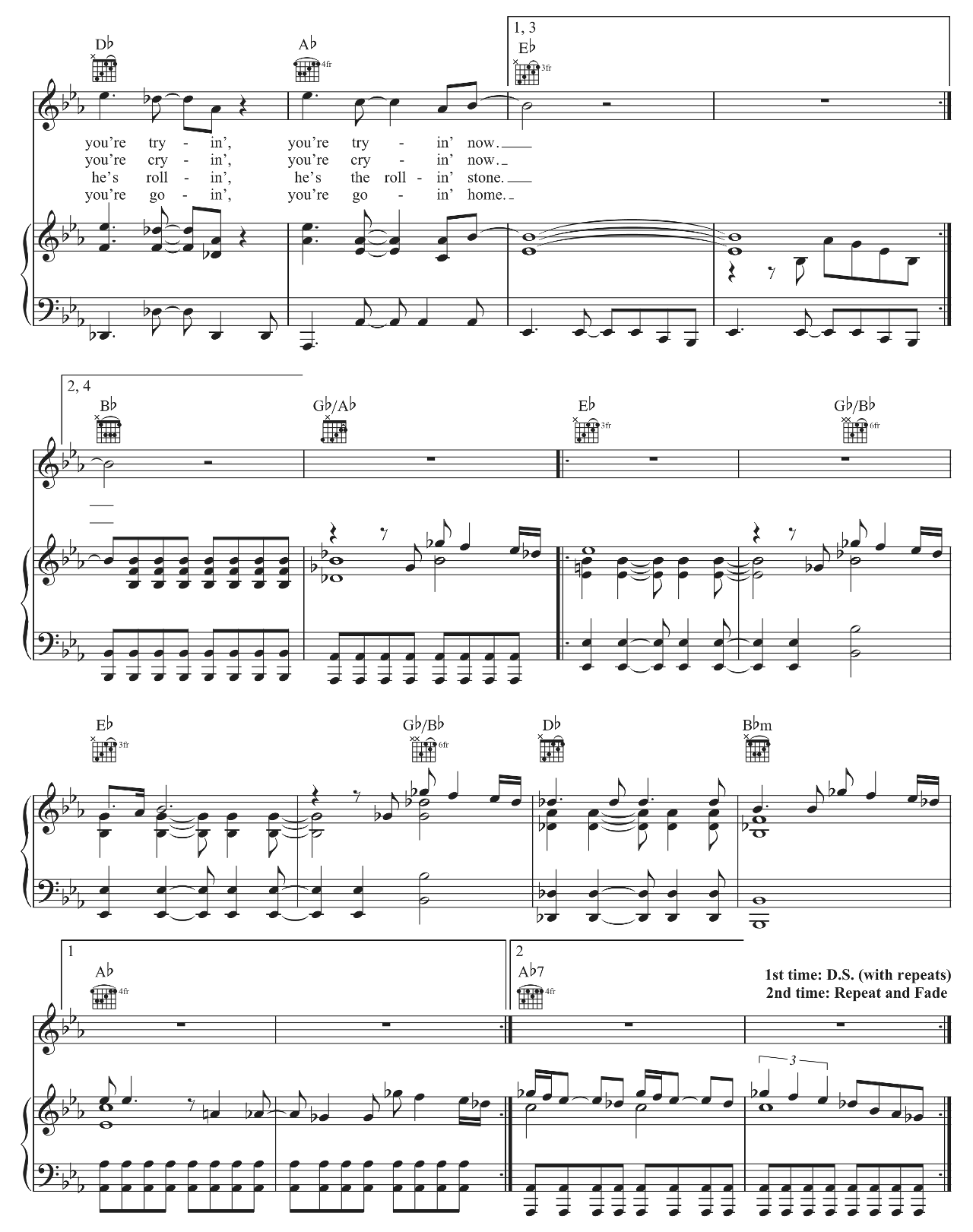 Baker Street by Gerry Rafferty Sheet Music - Meta-chords
