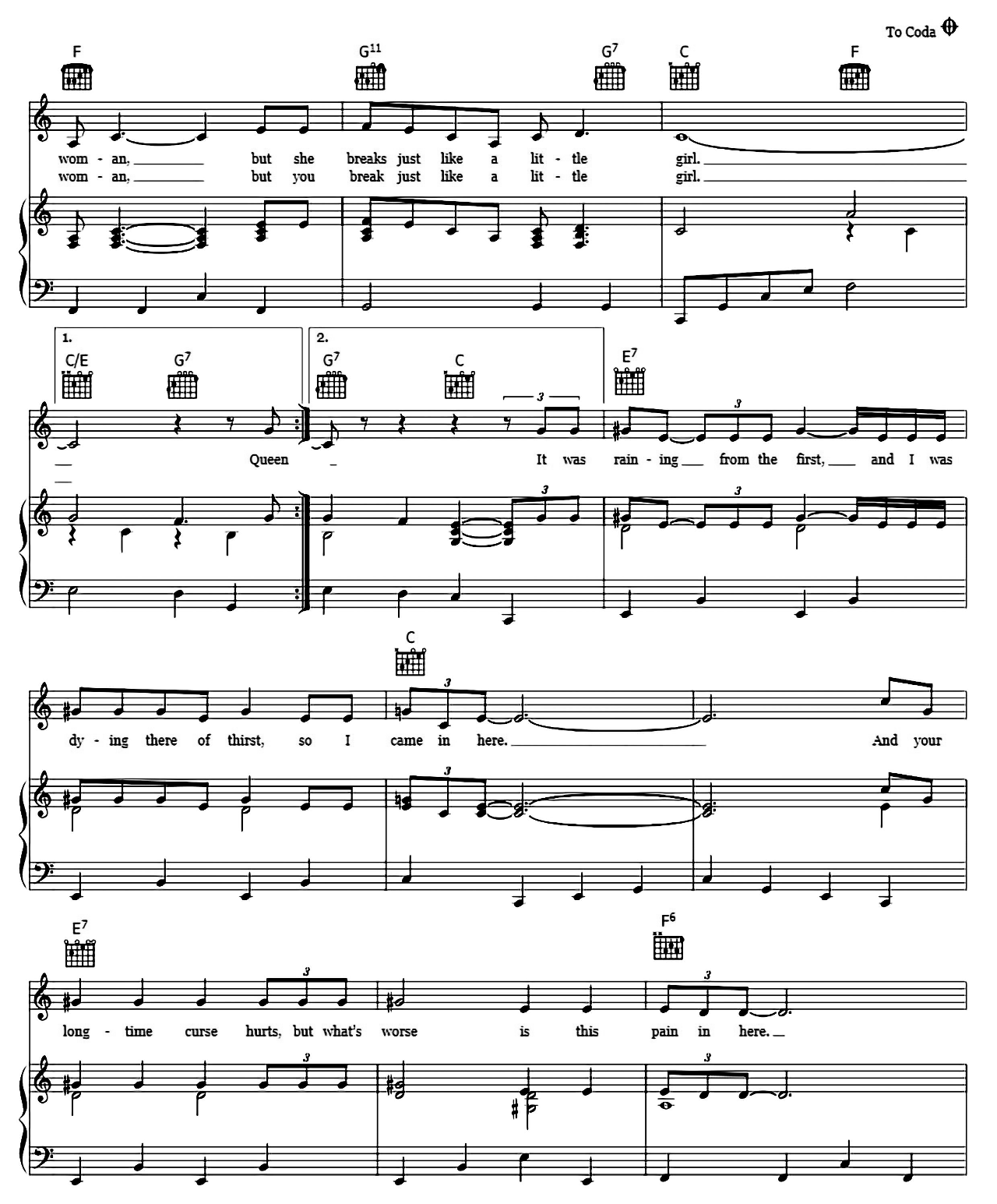 Just Like A Woman by Bob Dylan Sheet Music - Meta-chords