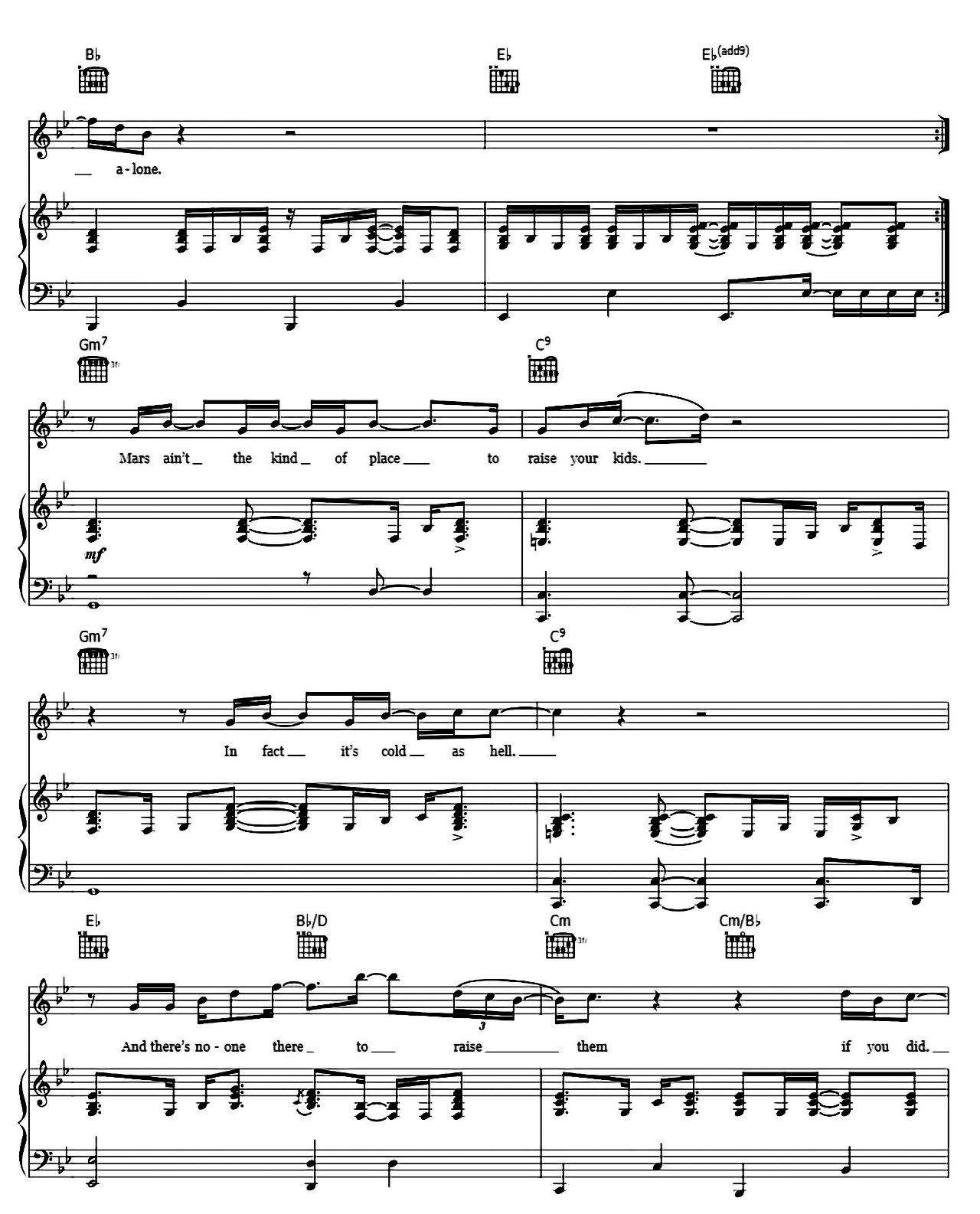 Rocket Man by Elton John Sheet Music - Meta-chords