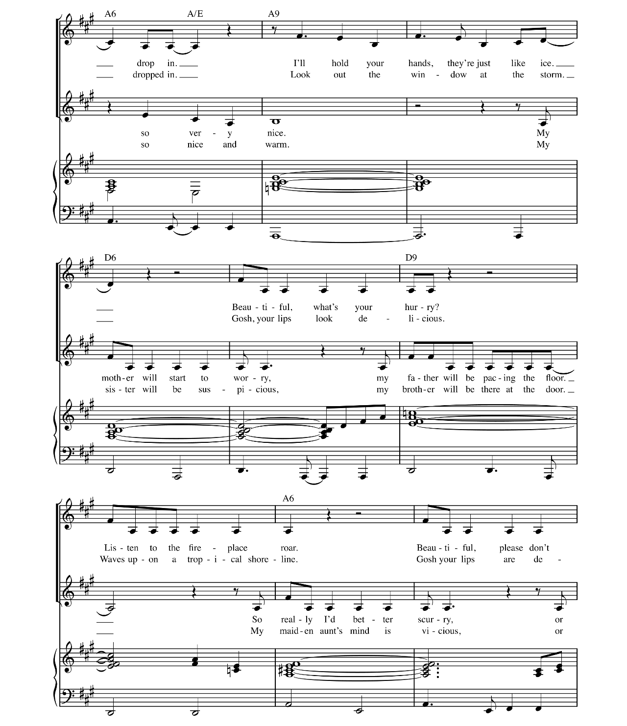 Baby It's Cold Outside by Frank Loesser Sheet Music - Meta-chords